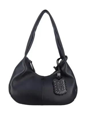 GANNI Medium Hobo Bag - Black