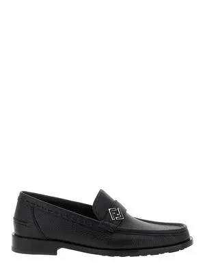 Fendi Ff Metal Loafers - Black