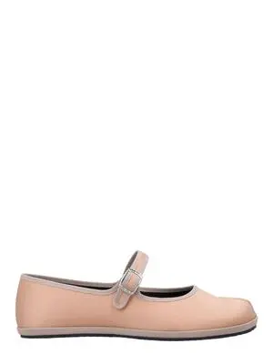 DROGHERIA CRIVELLINI Fu-tabi Satin Flat Shoes - Skin