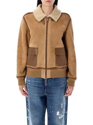 Ralph Lauren Morrison Shearling Jacket Honey Cream