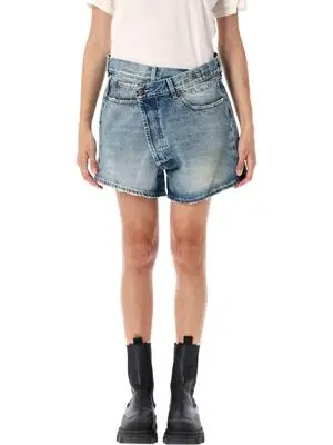 R13 Denim Shorts - Bain Blue