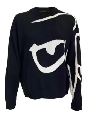 HACULLA. The Face Cotton Sweater - Black