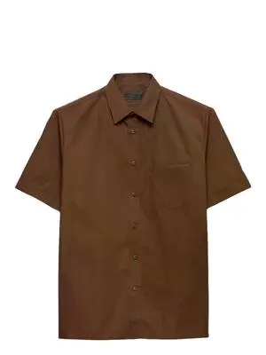 Prada Patch-pocket Short-sleeved Shirt - Brown