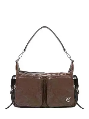 Pinko Quilted Shoulder Bag With Pockets - Brown