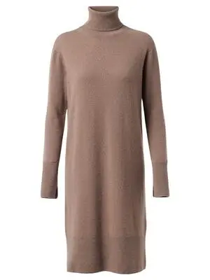 JOSEPH Cashmere Turtleneck Midi Dress - Brown