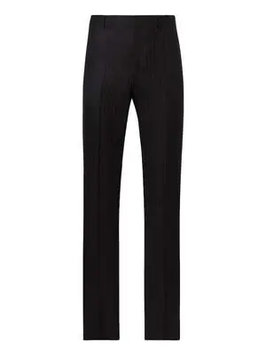 Givenchy Pinstripe Wool Straight Pants - Black