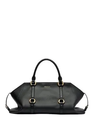 Alexander McQueen Farringdon Leather Tote Bag - Black
