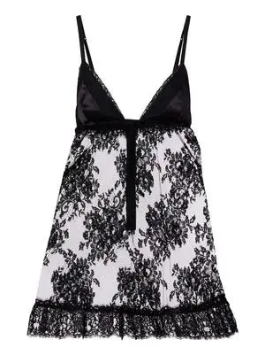 Dolce & Gabbana Floral Lace Top - Black
