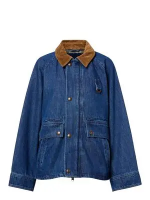 Polo Ralph Lauren Corduroy-trimmed Denim Jacket - Blue