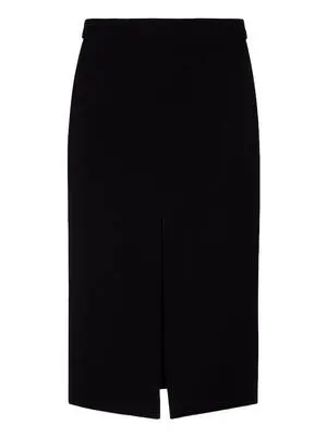 Dolce & Gabbana High-rise Wool Midi Skirt - Black