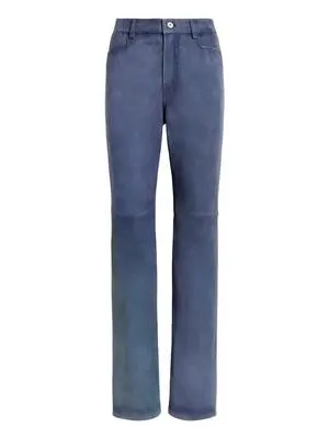 Proenza Schouler White Label High-waisted Leather Trousers - Blue