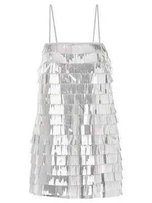Retrofete Amalie Paillette-embellished Tulle Mini Dress - Silver