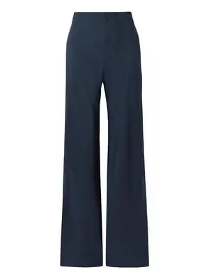 KALLMEYER Adira Twill Wide-leg Pants - Blue