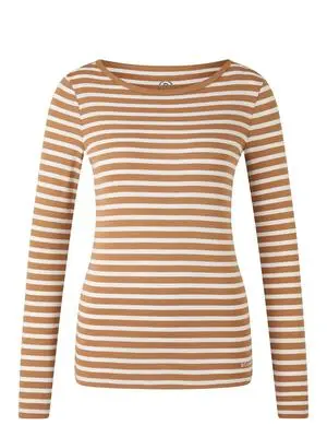 Bogner Louna Long Sleeve Top - Camel/white