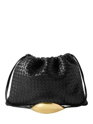 Bottega Veneta Intrecciato Leather Pouch - Black