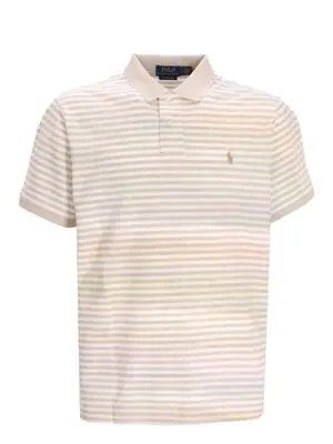 Polo Ralph Lauren Striped-pattern Cotton Polo Shirt - Neutrals
