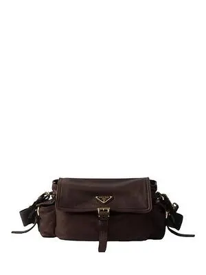 Prada Nappa Leather Shoulder Bag Brown