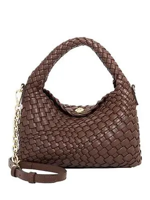 DUNE Mini Woven Top-handle Bag - Chocolate Synthetic