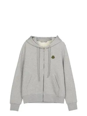 Moncler Hooded Zip-up Sweatshirt - Gray