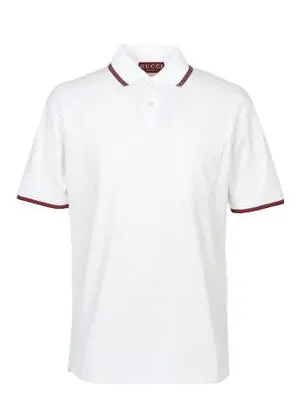 Gucci Collar Short Sleeve T-shirt - White