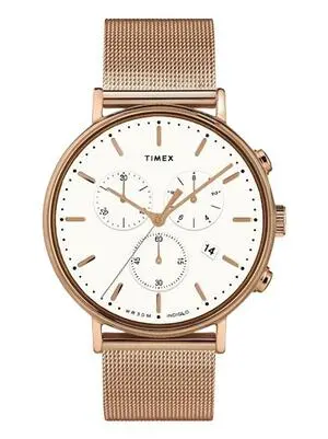 TIMEX Fairfield Chrono Goldtone Mesh Tw2t37200 - Stainless Steel