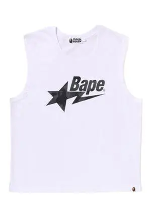 A BATHING APE Camo Sta Tank Top - White