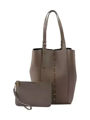 GOLDEN GOOSE 24/7 North South Leather Tote Bag - Brown