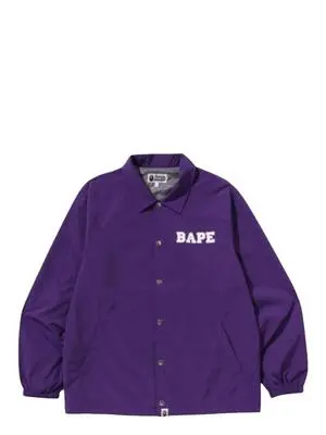 A BATHING APE College Coach Jacket - Purple