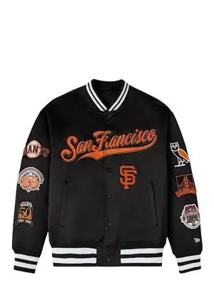OVO X New Era Mlb San Francisco Giants Varsity Jacket - Black