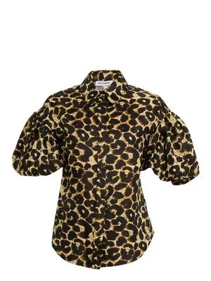 Dice Kayek Print Button-down Shirt - Leopard