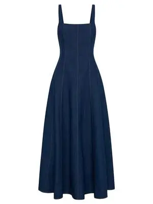 NICHOLAS Athena Denim Maxi Dress - Indigo