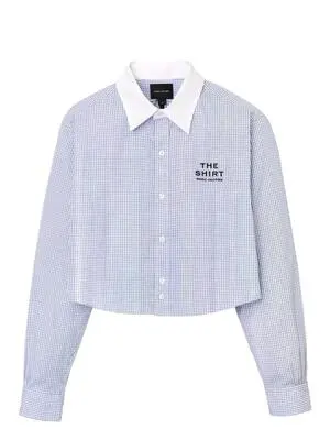 Marc Jacobs Gingham Check Cropped Shirt - Blue