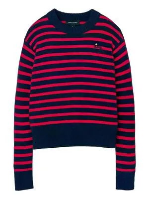 MARC JACOBS Striped Flower-Embellished Sweater