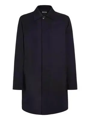Zegna Trofeo Elements Trench Coat - Blue