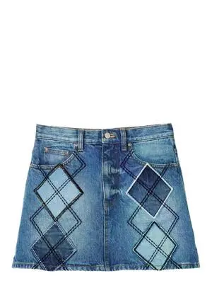 MARC JACOBS Patchwork Denim Mini Skirt