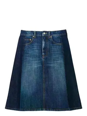 Marc Jacobs Two-tone Denim A-line Skirt - Blue