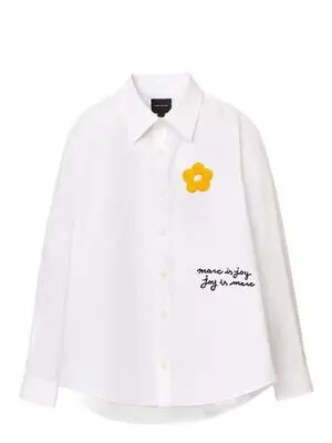 Marc Jacobs Flower-patch Cotton Shirt - White
