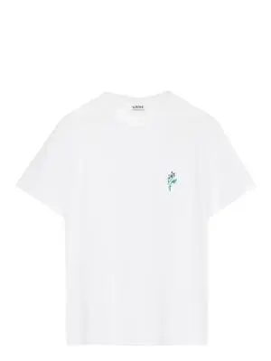 Loewe Flower-embroidered T-shirt - White