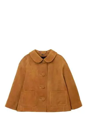 Marc Jacobs Suede Jacket With Peter Pan Collar - Brown