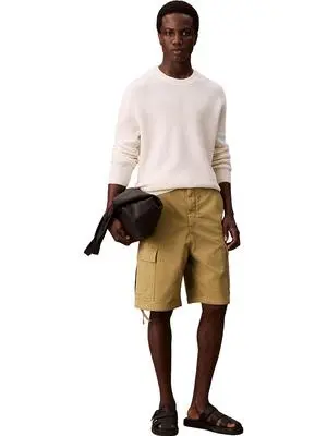 Calvin Klein Cotton Stretch Twill Cargo Shorts - Cedar
