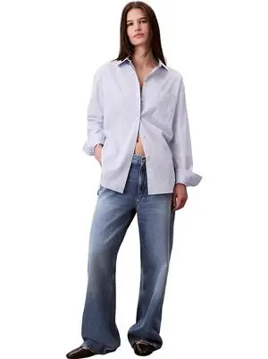 Calvin Klein Calvin Klein Jeans Poplin Relaxed Button-Down Shirt Halogen Blue