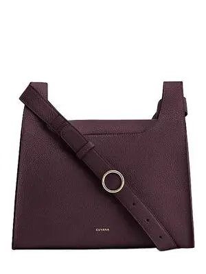 Cuyana Double Loop Shoulder Bag Plum