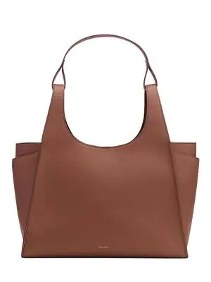 Cuyana Double Loop Satchel Dark Chestnut