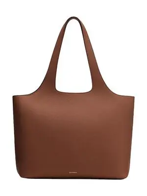 Cuyana System Zipper 16" Laptop Tote Dark Chestnut