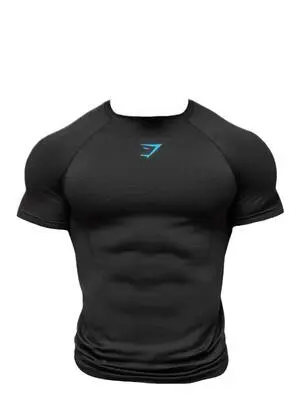 GYMSHARK Onyx Midnight 5.0 Seamless T-shirt - Black