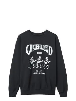 Junk Food Clothing Grateful Dead 1989 Flea Market Fleece Sweatshirt - Black