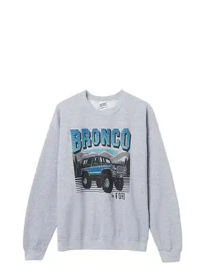 Junk Food Clothing Bronco Ford Flea Market Fleece Sweatshirt - Heather Grey