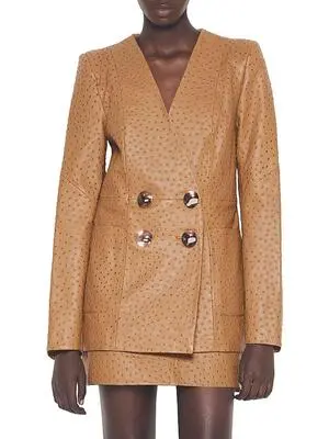 AS By DF Nadine Upcycled Leather Blazer - Amber