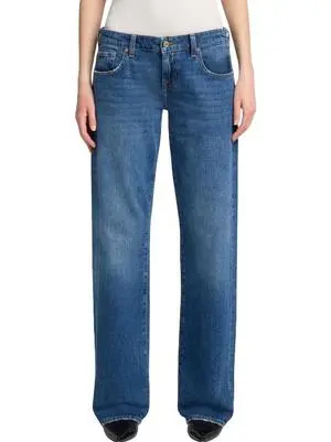 7 FOR ALL MANKIND Low Rise Straight Leg Jeans
