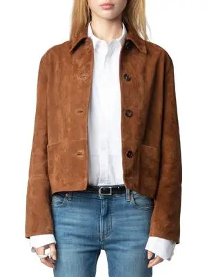 Zadig&Voltaire Lessa Suede Jacket - Cognac